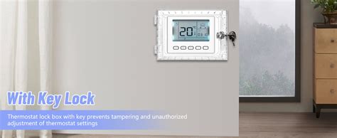 Amazon Com Thermostat Lock Box With Key Universal Clear Thermostat Cover With Lock Lock Box