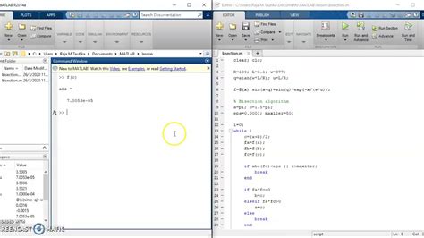 Root Finding Using Bisection Method With Matlab Part 2 Youtube