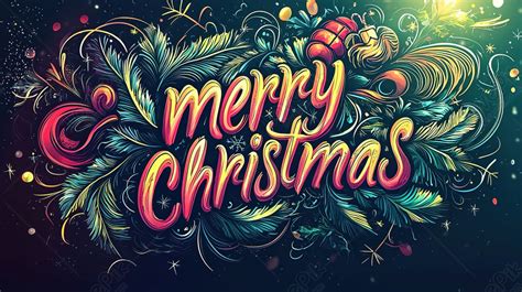 티셔츠 디자인 그라데이션 배경에 대한 메리 크리스마스 타이포그래피 글자 Png 일러스트 무료 다운로드 Lovepik