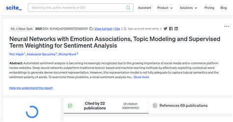 neural networks with emotion associations topic modeling and