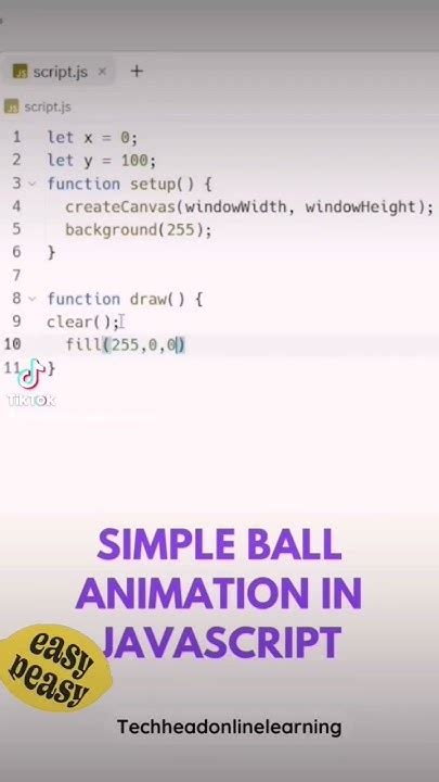 Simple Ball In Javascript P5js Coding Programming Computerscience