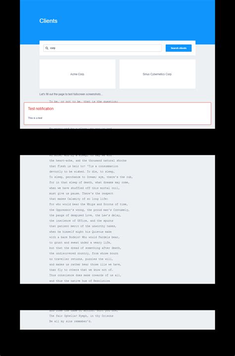 Full Page Screenshots With Scale True Are Not Stitched Together As
