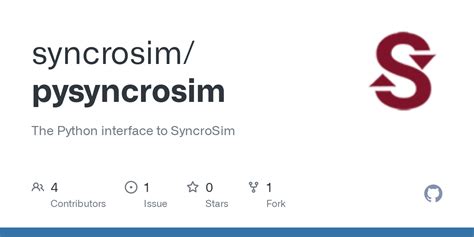 github syncrosim pysyncrosim the python interface to syncrosim