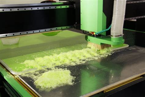 Plexiglass Milling On Cnc Machines Modern 3d Technologies In Industry Stock Image Image Of