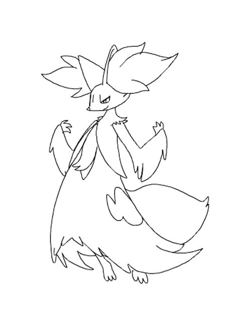 Delphox Pokemon Színező Ingyenes Letöltés Nyomtatás Vagy Színezés Online