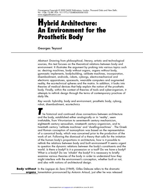 Hybrid Architecture Pdf Cyborg Science