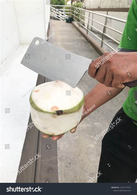 How Open Coconut Knife Stock Photo 1267319722 Shutterstock