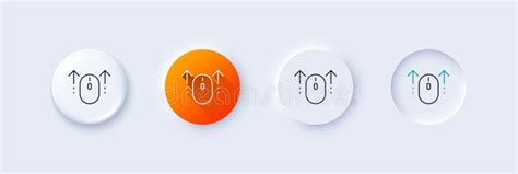 Swipe Up Mouse Line Icon Scrolling Arrow Sign Landing Page Scroll