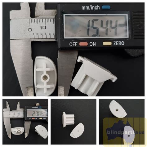 End Caps 25mm V2 Bottom Rail Half Moon Rails Venetian Blinds White Blind Parts Aus