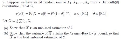 Solved Suppose We Have An Iid Random Sample X 1 X 2