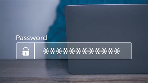 man using computer laptop input password technology security system and