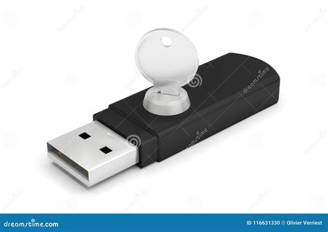 USB Stick Security Key Stock Illustration Illustration Of Password 116631330
