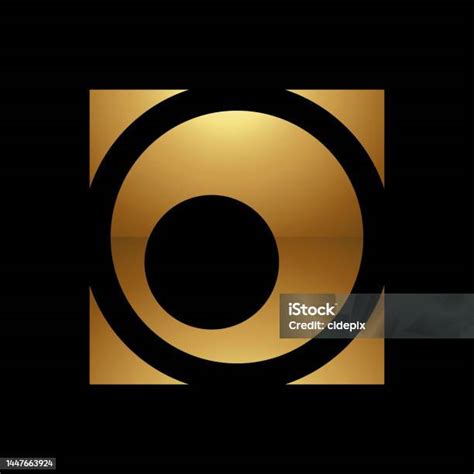 검은색 배경에 황금 문자 O 기호 아이콘 3 0명에 대한 스톡 벡터 아트 및 기타 이미지 0명 개념 곡선 Istock