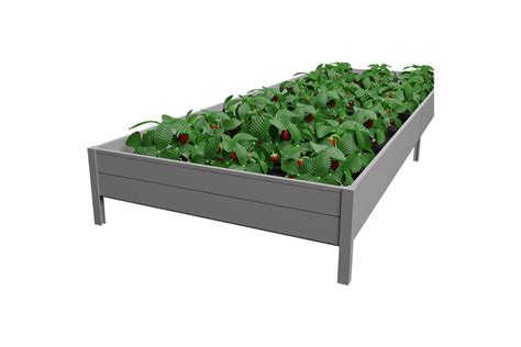 Грядка из ПВХ ГеоПластБорд 1x3 м, высота 27 см, серая 87011327 ...