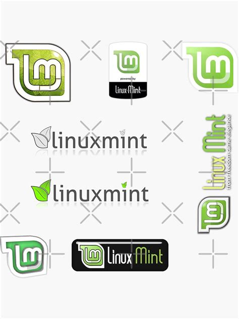 Linux Mint Sticker Set Sticker For Sale By Yourgeekside Redbubble