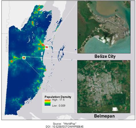 Belize Population Density Persons Per ∼100 M Pixel Download Scientific Diagram