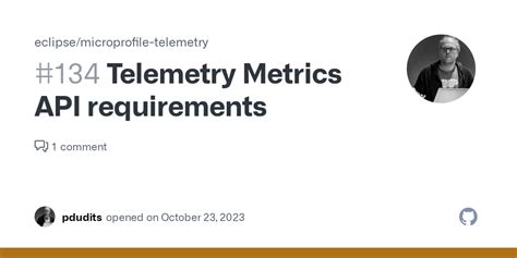 telemetry metrics api requirements · issue 134 · eclipse microprofile