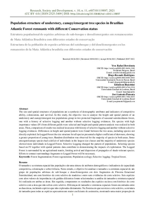 pdf population structure of understory canopy emergent tree species