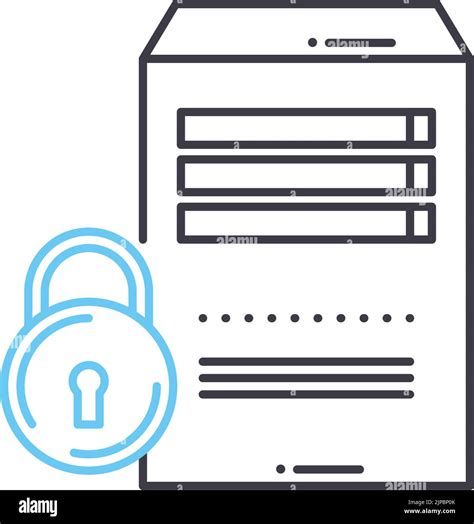 Handware Security Line Icon Outline Symbol Vector Illustration Concept Sign Stock Vector