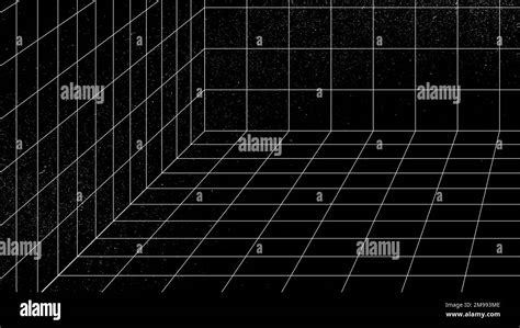 3d Wireframe Grid Room Background Vector Stock Vector Image And Art Alamy