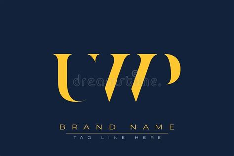 Uwp Abstract Letter Logo Design Stock Vector Illustration Of Icon