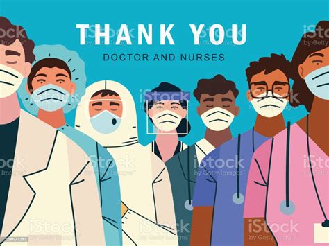코비드19 코로나바이러스 감염과의 싸움에 대해 의사와 간호사에게 감사드립니다 간호사에 대한 스톡 벡터 아트 및 기타 이미지 간호사 영웅 의사 Istock