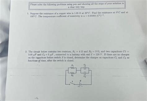 Please Solve The Following Problems Using Pen And