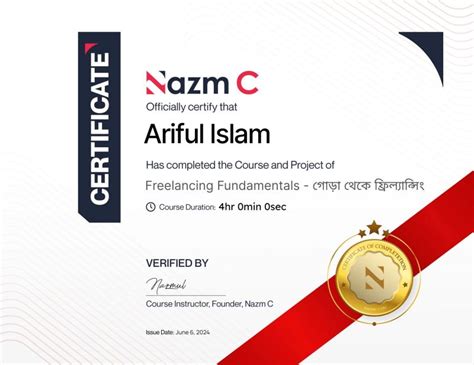 Ariful Islam On Linkedin ️ ️ ️ Another Basic Course Complete ️