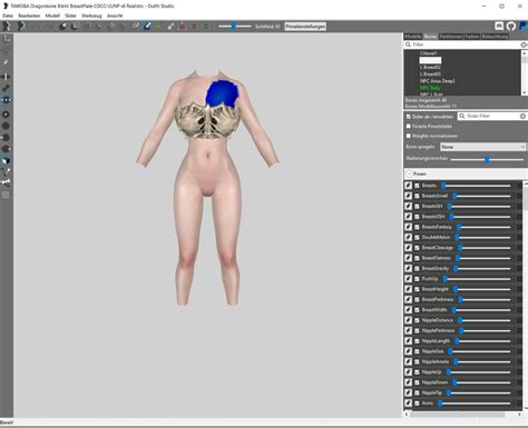 How To Edit Bone Weighting Areas In OutfitStudio Technical Support Skyrim Special Edition