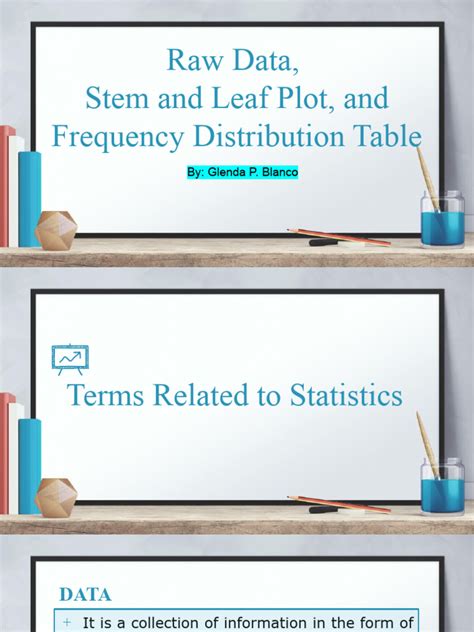 raw data frequency distribution table leaf and stem pdf mode