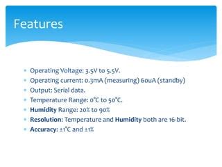 DHT Temperature And Humidity Sensor Pptx