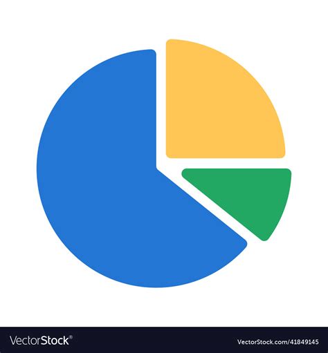 Pie Chart Icon Charts Statistics Royalty Free Vector Image