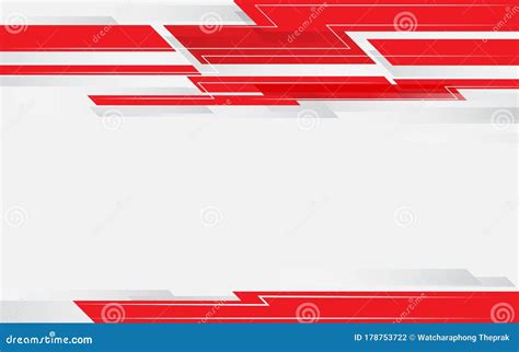 Abstract Red Technology Header Design Stock Vector Illustration Of