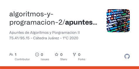 Github Algoritmos Y Programacion 2apuntes Algoritmos 2 Apuntes De Algoritmos Y Porgramacion