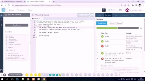 Javascript სავარჯიშო 247 Running Speed ლევან ნიშნიანიძე Youtube