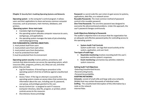 Chapter 3 Auditing In CIS Chapter 3 Security Part I Auditing