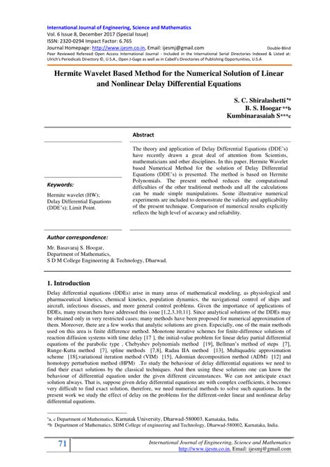pdf hermite wavelet based method for the numerical solution of linear
