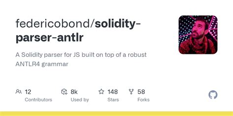 Github Federicobondsolidity Parser Antlr A Solidity Parser For Js