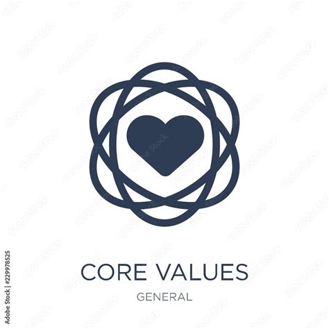 Core Values Icon Trendy Flat Vector Core Values Icon On White Background From General