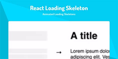 React Loading Skeleton Animated Loading Skeletons Made With Reactjs