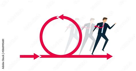 4k Animation Of Agile Methodology For Business Or Software Development Businessman Running Fast