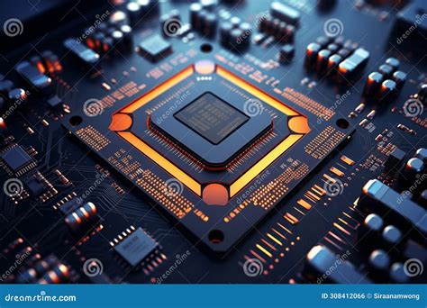 Central Computer Processors Cpu Motherboard Digital Chip By Generative Ai Stock Illustration