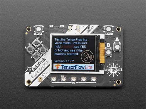 Adafruit Edgebadge Tensorflow Lite For Microcontrollers Id 4400