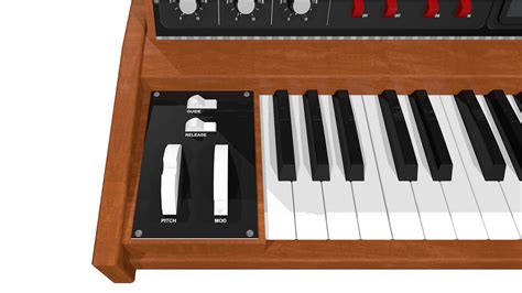 Keyboard Synthesizer Moog Voyager Wood Finish 3d Model By