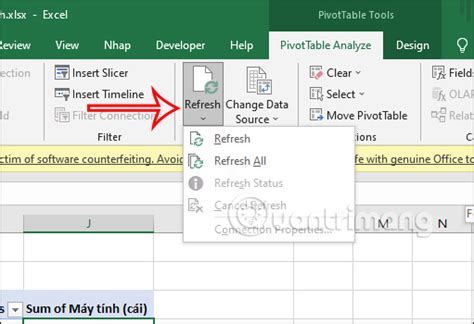 How To Update Excel Pivottable Data