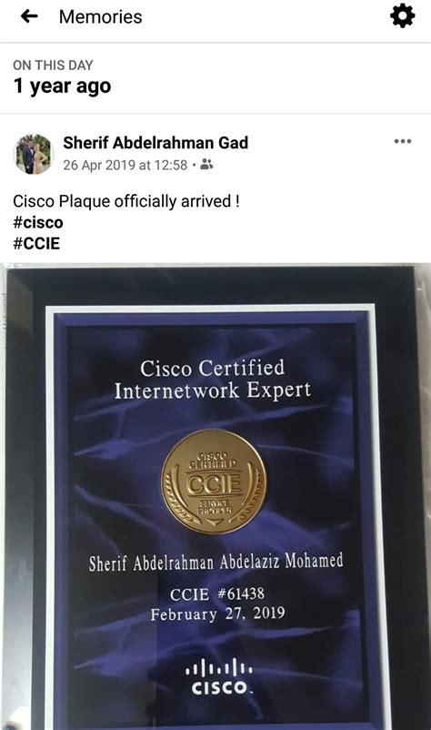 Sherif Abdelrahman Gad On Linkedin Cisco Ccie Certifications