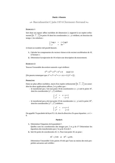Examen Sur Les Calculs Avancés 11 Docsity