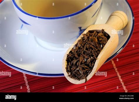 Cup Of Aster Root Tea Asteris Radix Zi Wan Aster Root Tea Stock