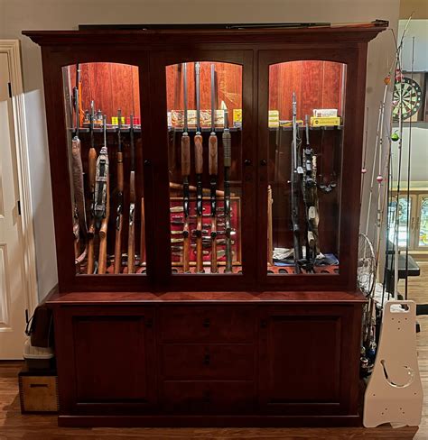 Amish Handcrafted Solid Wood Gun Cabinets The Wood Reserve