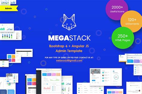 Megastack Bootstrap 4 And Angular Js Admin Panel Design Template Place